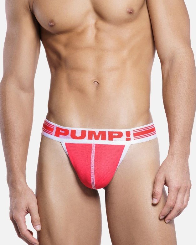 PUMP! Men's Red Free Fit Thong Low-Rise Micro-Mesh Underwear – JOCKBOX